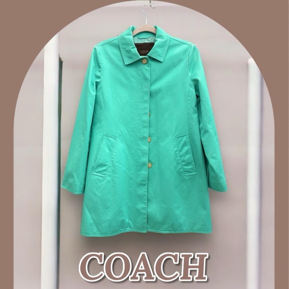 Coach | Jackets & Coats | Coach Tiffany Blue Mint Green Aqua Color ...